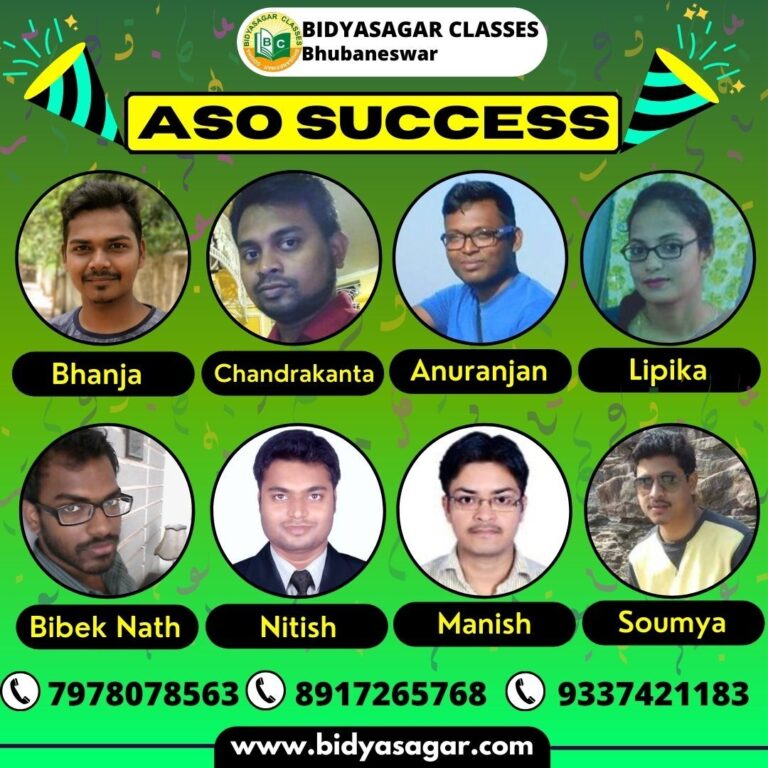 BEST Online/Offline ASO/SSC CGL Coaching in BBSR | BIDYASAGAR CLASSES